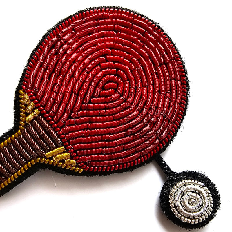 Brooch with Metallic Thread (Ping Pong) – Tong Tong Friendship Store